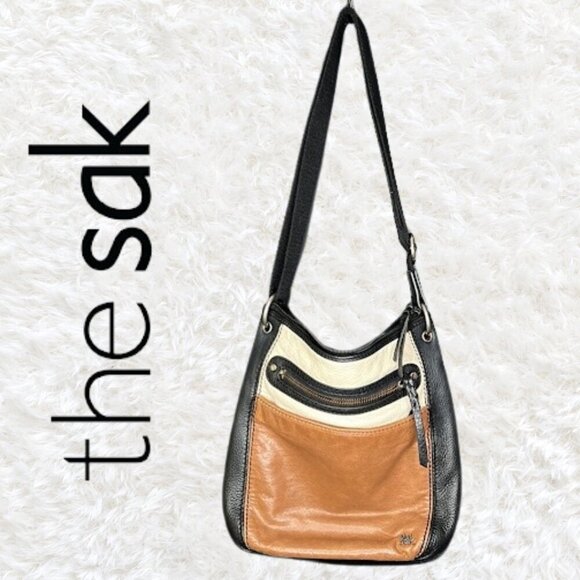 The Sak | Bags | The Sak Genuine Leather Crossbody Bag Cream Black And ...